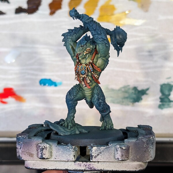 Kroxigor by WarpfireMiniatures | Paint Pad