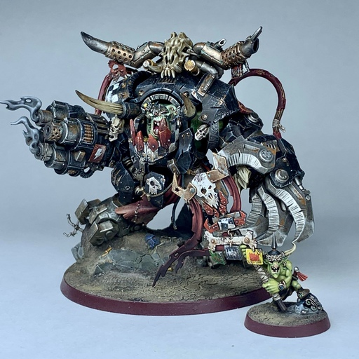 Ghazghkull Thraka (...oh, and Makari) by HowAdzPaints | Paint Pad